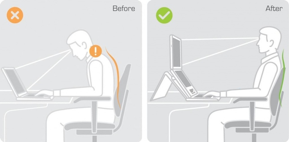 PROPER POSTURE FOR SITTING AT A DESK ALL DAY